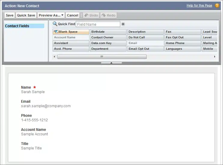 Global Actions in Salesforce