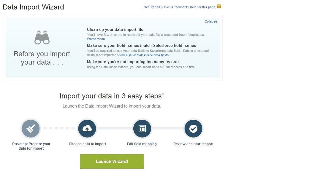 Data Import in Salesforce