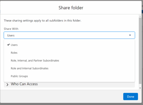 How to share a report in salesforce