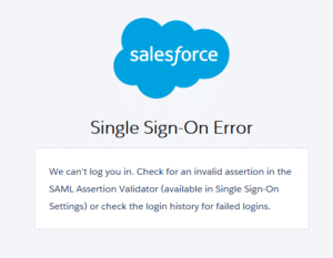 Salesforce Single Sign-On Error: A Comprehensive Guide